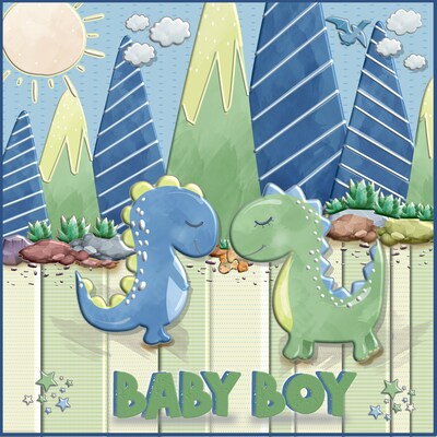 Watercolor Baby Dino Clipart, Rainbow, Baby Boy Clipart, Baby Animal ...