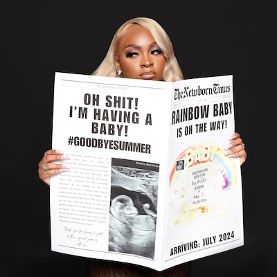 New Baby Announcement Newspaper Baby on the Way Pregnancy Reveal Large ...