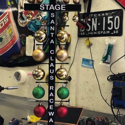 Drag Racing Startline Christmas Tree Santa Claus Raceway - Etsy