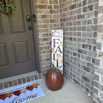 36in Fall Porch Sign Front Porch Fall Welcome Sign With Vintage Autumn ...