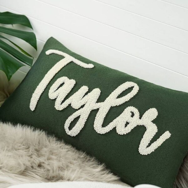 Custom Embroidered Pillow Personalized Gift, Home Decor, Anniversary ...