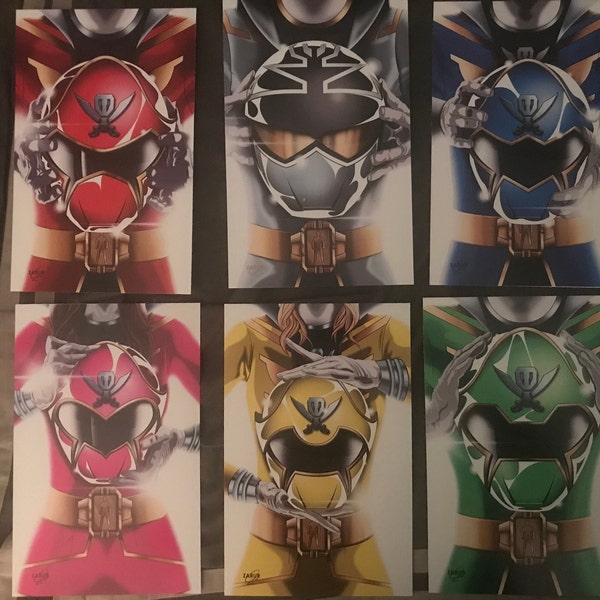 MMPR Season 2 Silhouette Poster (11x17) - Etsy