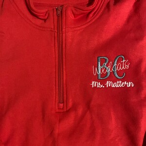 Custom School Spirit Shirt Pullover 1/4 Zip Jacket Hoodie - Etsy