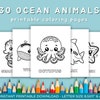 Ocean Animal Alphabet Coloring Page for Kids, Preschool Worksheet ...