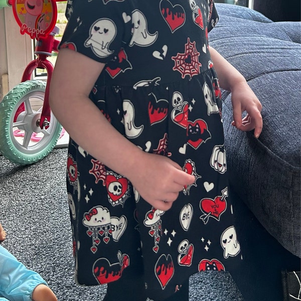 Heart & Cobweb Girls Dress - Etsy