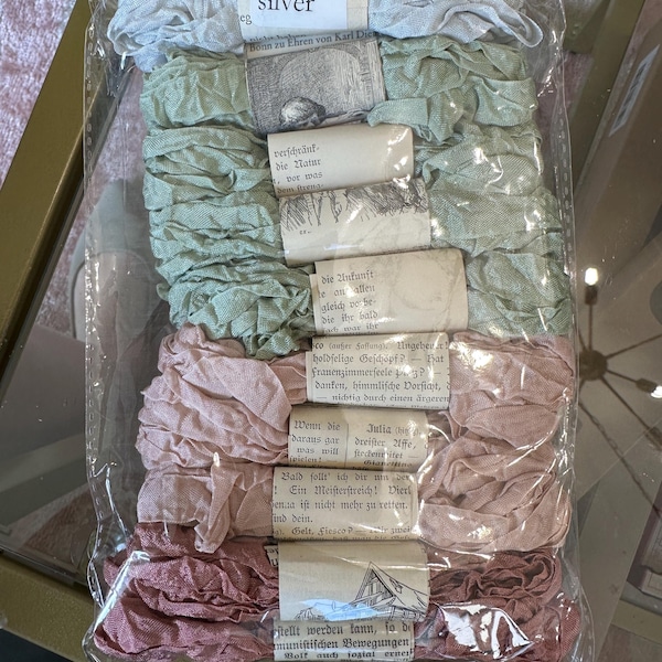 ASST CLAY - Rayon Crinkle Ribbon Binding - Shades of CLAY - 5 Yards ...