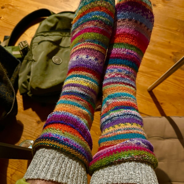 Hand Knit Wool Socks for Women Who Love Colorful, Odd, Mismatched Socks ...