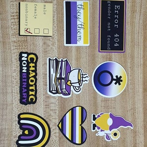 Gender-fluid Gender Fluid Pride Sticker Set LGBTQ Stickers - Etsy