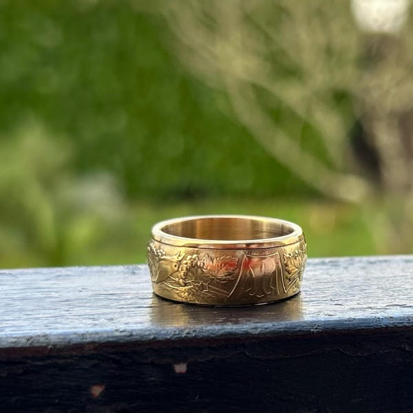 Coin Ring Singapore, Vintage Singapore Ring, Singapore Ring, Singapore ...