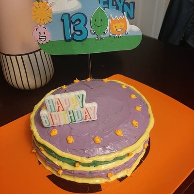 BFDI Theme Battle for Dream Island Cake Topper - Etsy