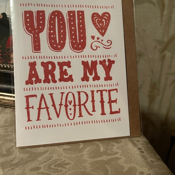 You Are My Favorite- Card - Etsy