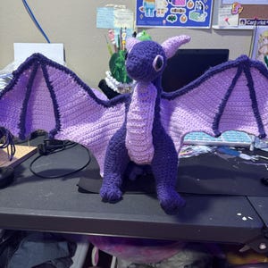 Curvy Flying Dragon Crochet Amigurumi Pattern DIGITAL PDF by Crafty ...