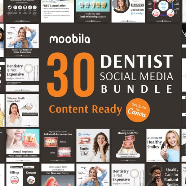 Canva Dental Invisalign Templates Bundle | Invisalign Templates Social ...