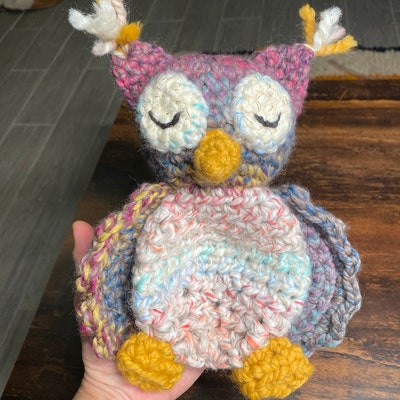 Pattern: Oakley the Owl Snuggler Pattern, Crochet Owl, Crochet Pattern ...