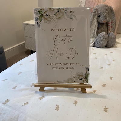 Hello Baby Welcome Sign, Baby Shower Welcome Sign, Personalised Green ...