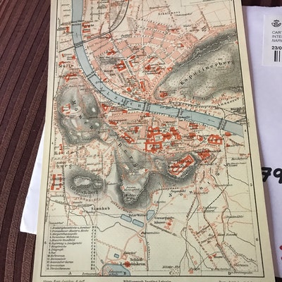 1900 Antique City Map of KOLKATA, INDIA. Calcutta. 123 Years Old Chart ...