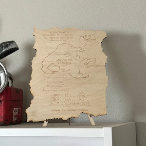 Wood Engraved Poem Custom Short Story or Poem With a Stand - Etsy