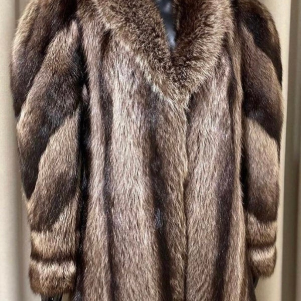 Vintage Honey Mink Fur Coat XL Unique Handmade Sheared Mink Fur ...