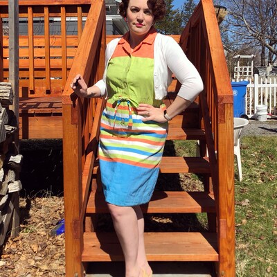 1960's 'helen Rose' Designer Black Taffeta & Lace Deep V-neck ...