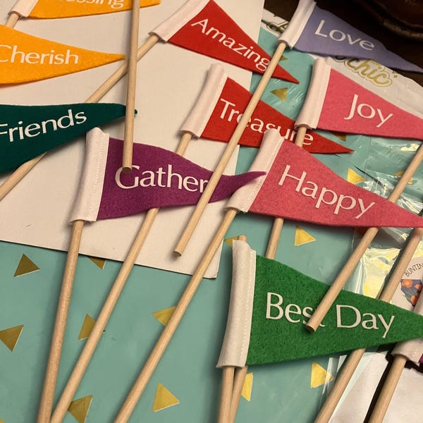 LARGE Custom Color Bunting Banner, Felt Triangle Garland, Custom ...