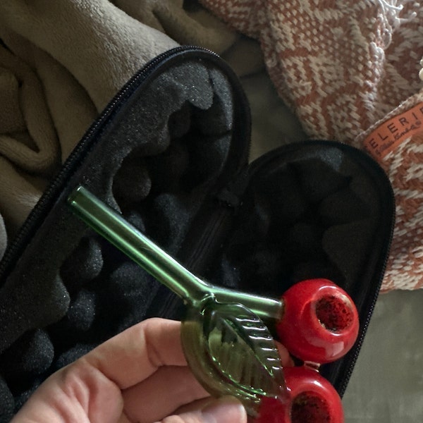 Cherry Pipe Double Bowl Pipe Glass Cherry Pipe Double Bowl Cherry Bowl ...