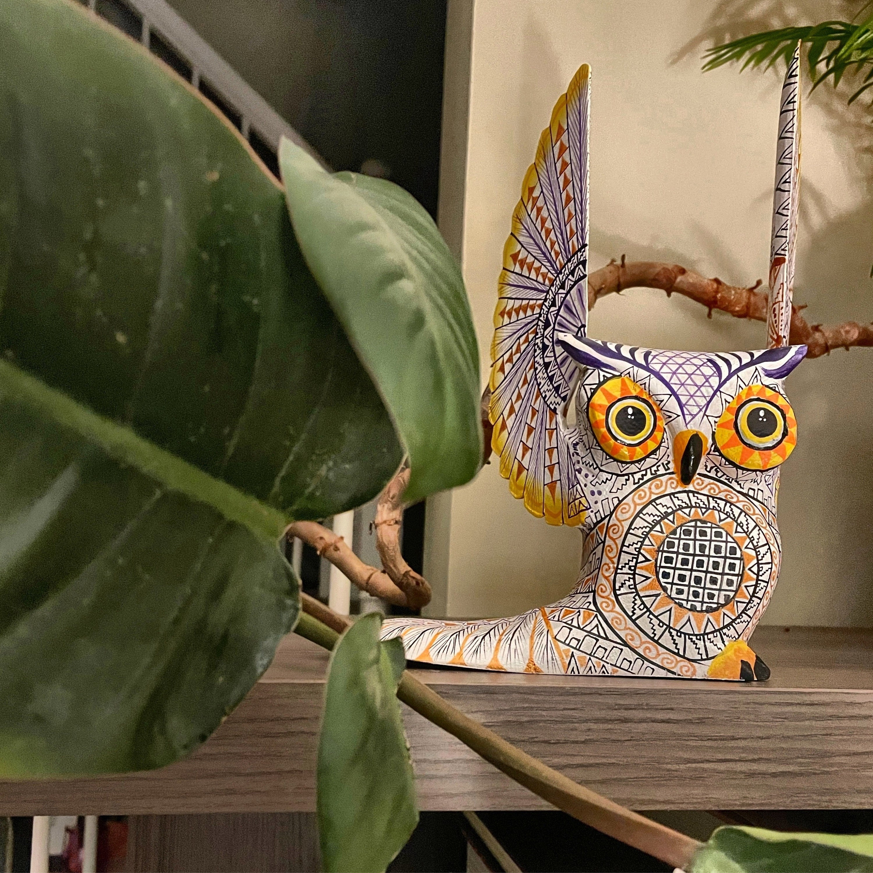 Alebrije Owl Wood Carving by Roberto and Esperanza Martinez from Oaxaca ...