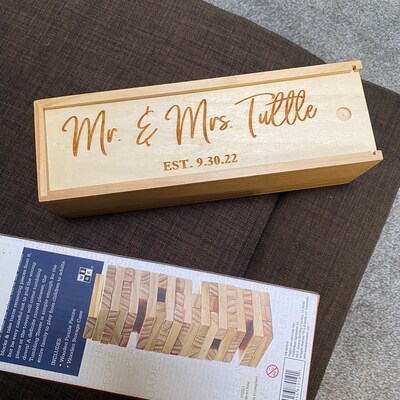 Classic Wedding Personalized Jumbling Tower, Personalized Wedding Gifts ...