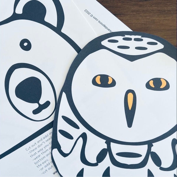 Arctic Animal Puppets and Crowns - Printable Craft - Etsy