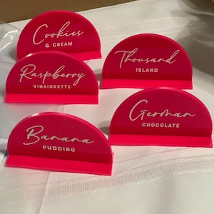 Acrylic Buffet Food Name Sign, Food Table Tent Card, Food Tag, Cute ...