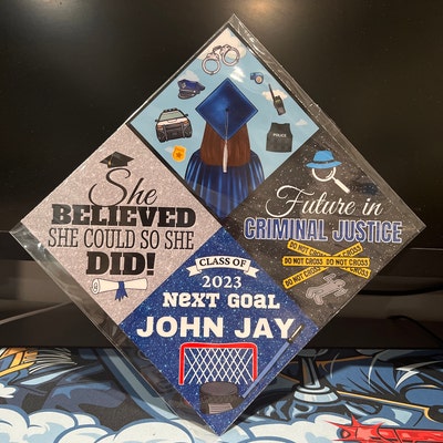 Graduation Cap Topper Label/criminal Justice Major/ Police Officer - Etsy