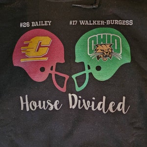 Custom House Divided Sign, House Divided Football Round Sign, House ...