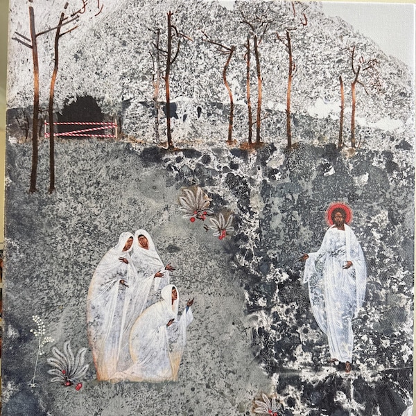 Crossing the Red Sea Print, Canvas Art Print of Original Modern Icon by ...