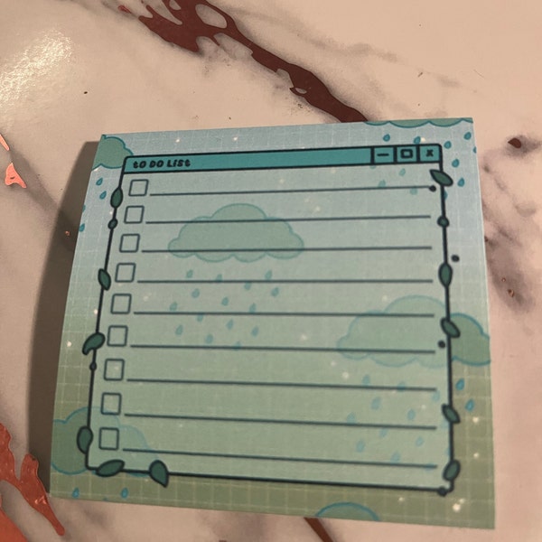 Rainy Day Aesthetic Sticky Note - Etsy