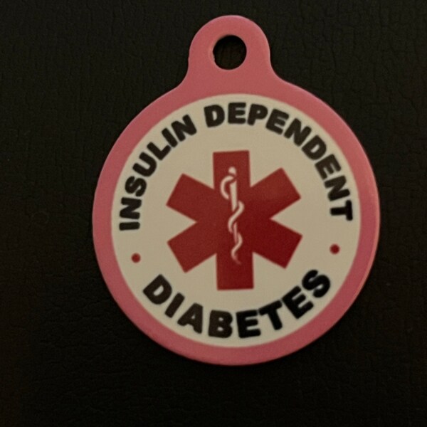 Medical ID Tag - Insulin Dependent Diabetes Medical Alert - Etsy