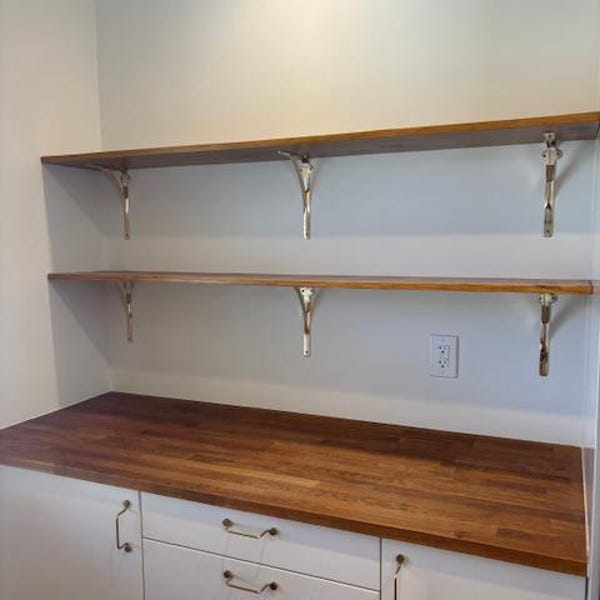 Unlacquered Brass Classic Shelf Brackets | Polished Solid Cast Brass ...