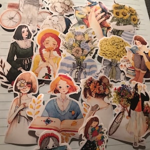 50pcs/pack Vintage Label Sticker Junk Journal Kit Pack Canvas | Etsy