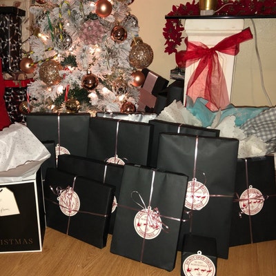 Matte Black Wrapping Paper Roll 30 Feet Chalkboard Gift Wrap Black ...