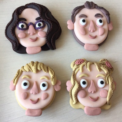 Custom Portrait Magnets Face Magnet Custom Family Portrait - Etsy UK