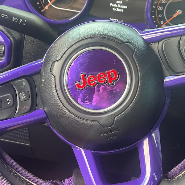 Steering Wheel Circle Chrome Jeep Sticker Decal, Wrangler JK, JL ...