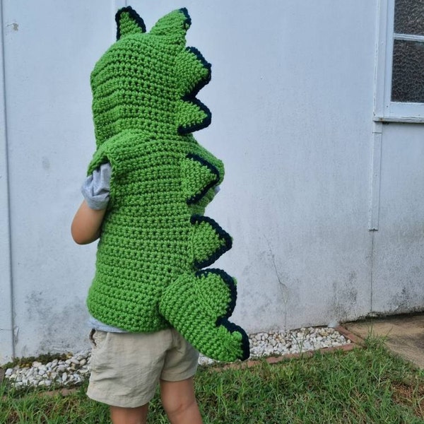 KIDS' Dinosaur Vest Crochet Pattern | 0 to 5 Years | Pattern is in ...
