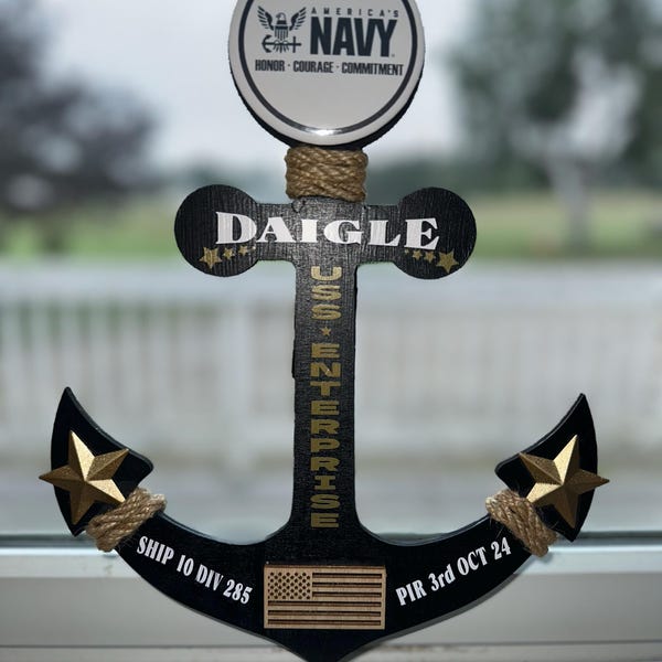 Personalized Veteran 1st Duty Anchor/navy PIR Anchor/navy Gift/navy ...