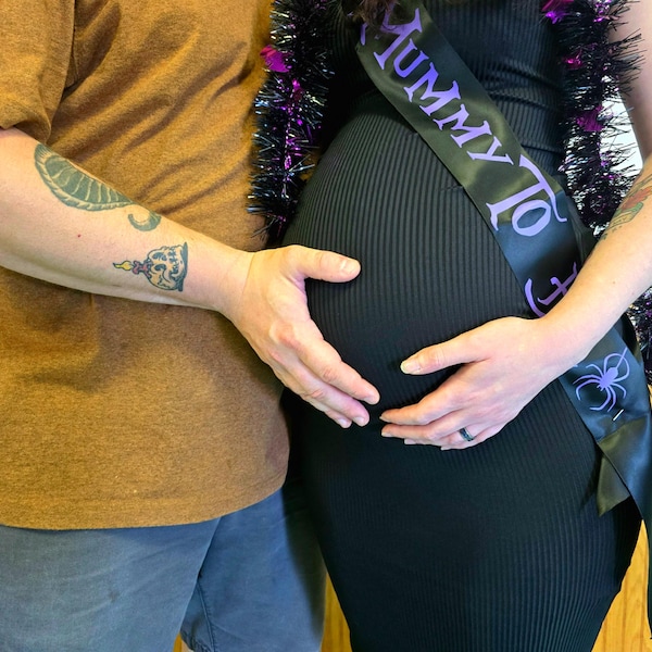 Mummy to Be Gothic Sash, Mom to Be Emo Sash, Custom Alternative Sash ...