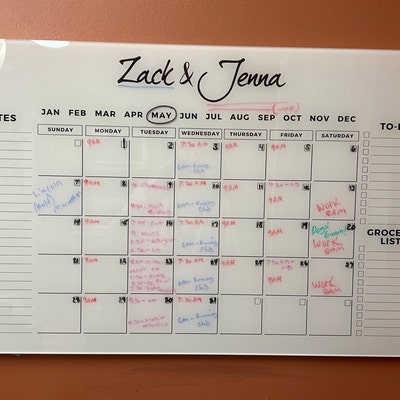 CUSTOM Acrylic To-do Planner Desk Calendar Dry Erase Board - Etsy