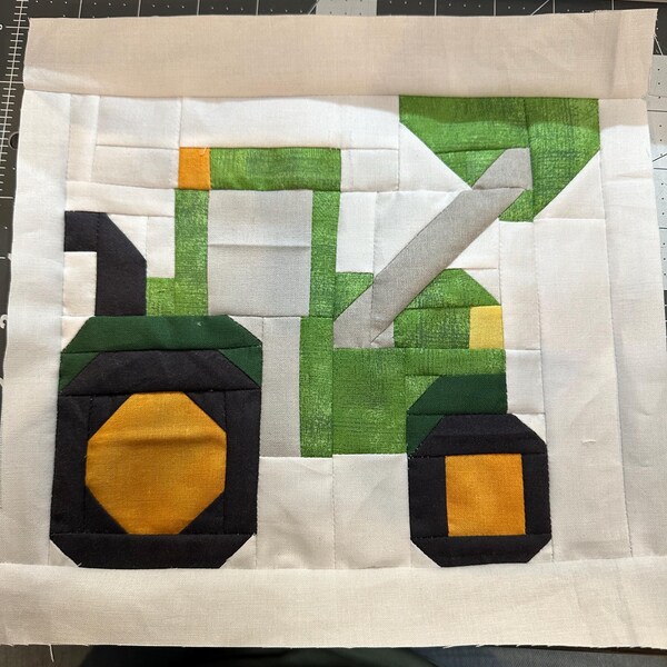 PDF Quilt Block Pattern – Tractor Front Loader up – Vehicle Quilt ...