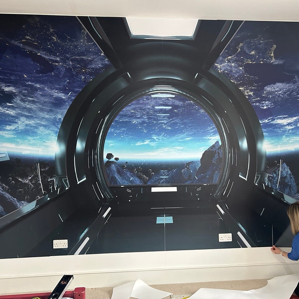 Outer Space Views From the Spaceship Removable Large Wallpaper Self ...