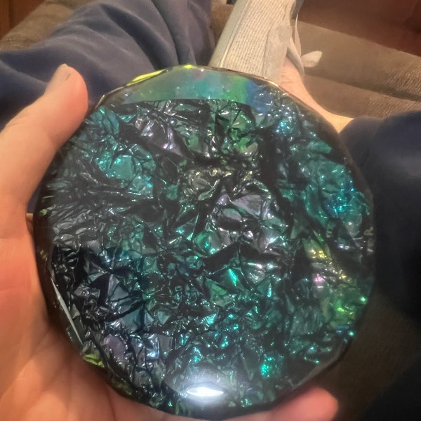 Thick Colorful Opal, Fire Opal Glass Paper Iridescent Dichroic Film ...