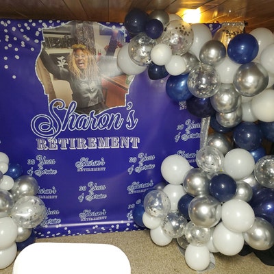 Retirement Personalized Photo Backdrop 50th Birthday Photo Backdrop ...