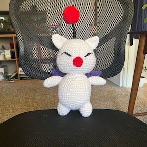 Moogle Crochet Pattern. This Cute Moogle From FF14 is Not Hard to Make ...