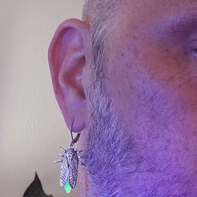 Glow in the Dark Firefly Lightning Bug Earrings Phosphorescent Real ...