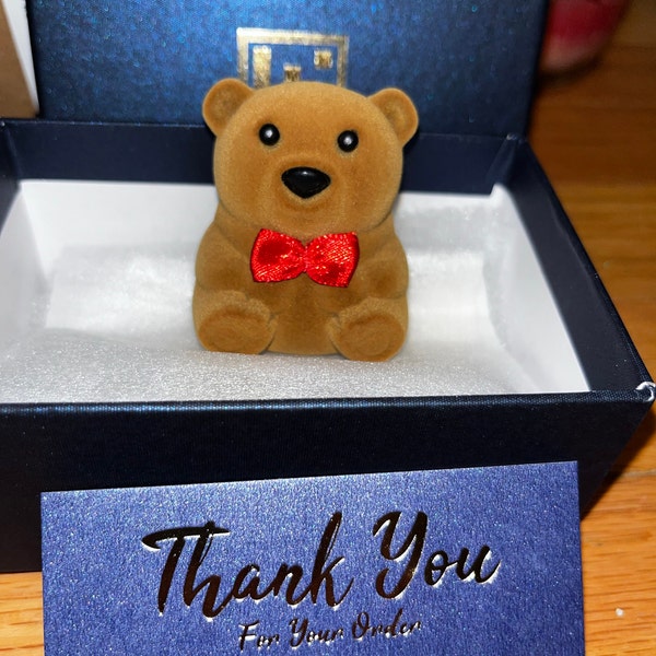 Teddy Bear Ring Box | Gift Box | Jewelry Box | Proposal Box | Ring Box ...
